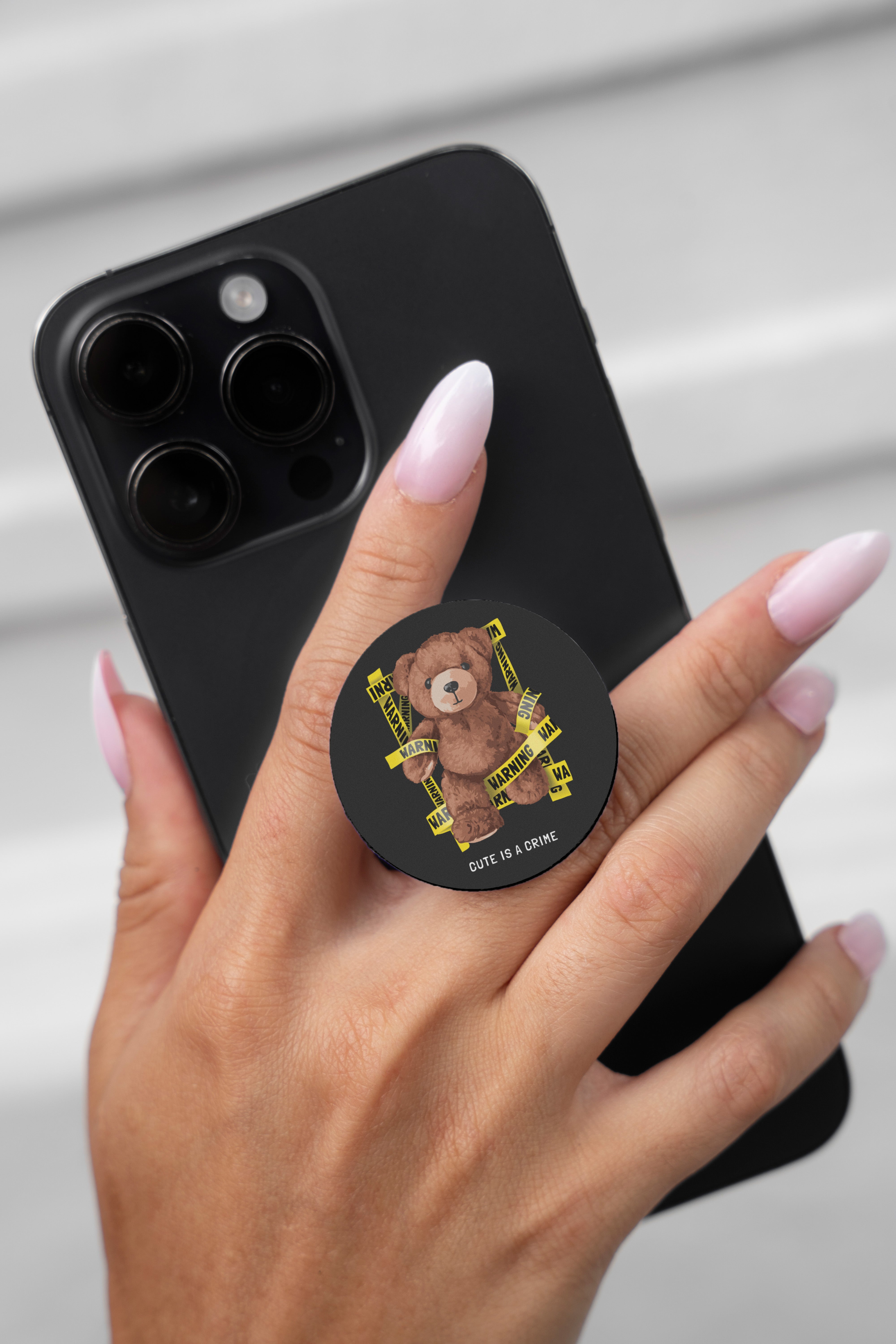 Warning Bear Pop Socket – Dank N Drip