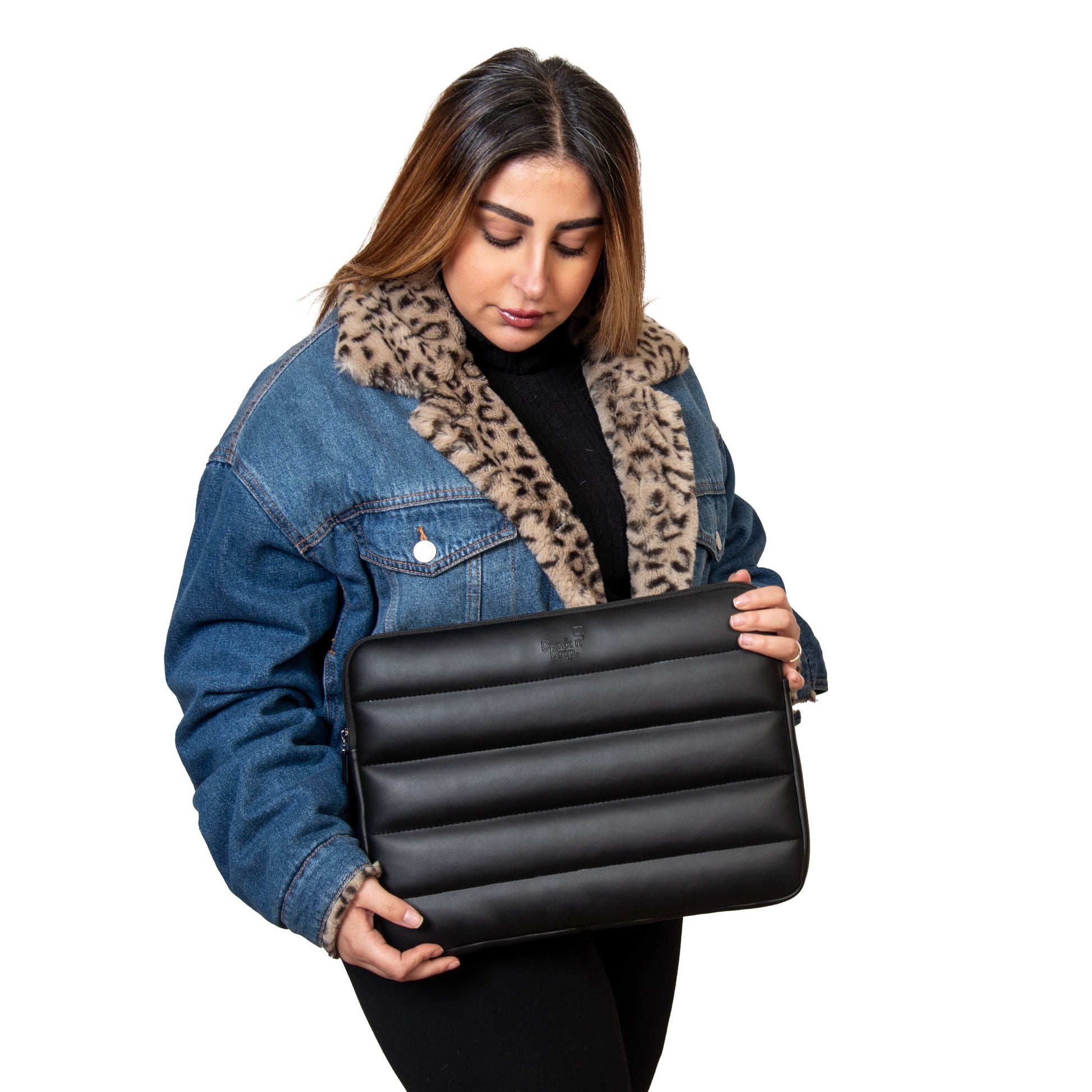 Buff Leather Laptop Sleeve Black – Dank N Drip