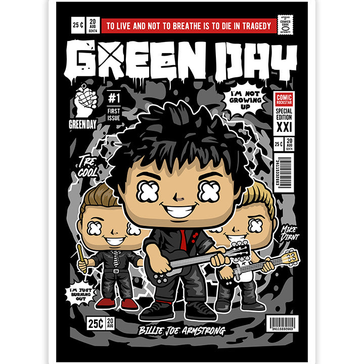 Green Day pop Art Sticker – Dank N Drip