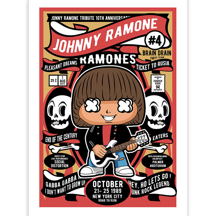Johnny Ramone pop Art Sticker – Dank N Drip