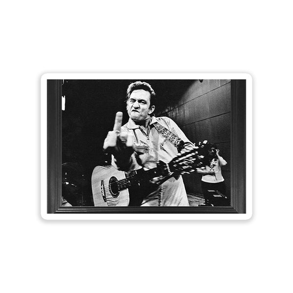Johnny cash sticker – Dank N Drip