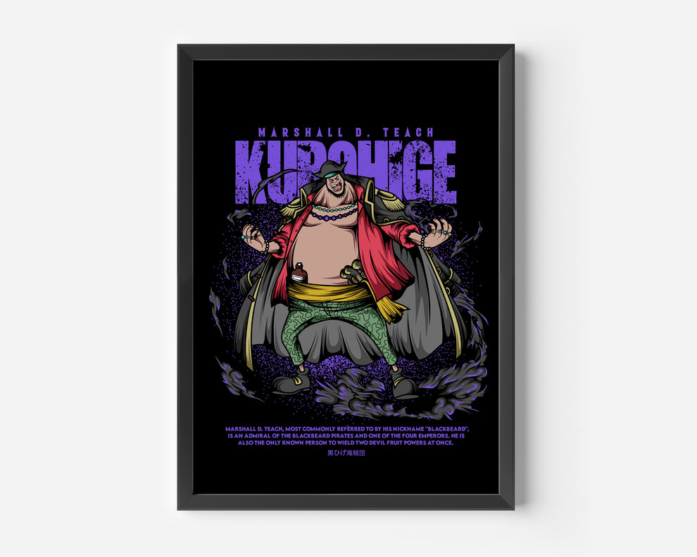 Kurohige one Piece Poster – Dank N Drip