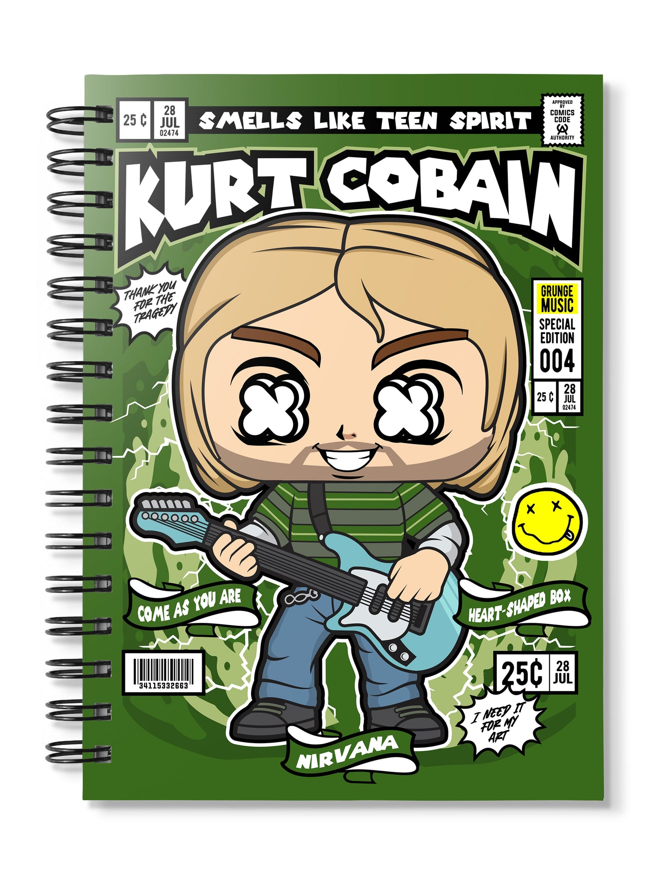 Kurt Cobain Pop Art Notebook – Dank N Drip