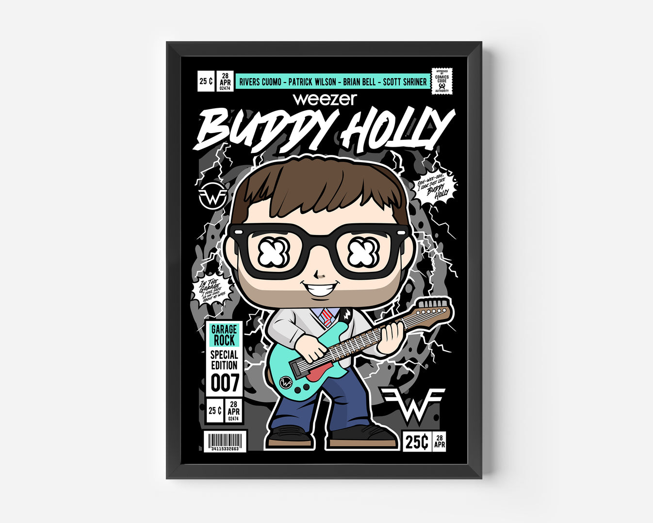 Weezer Buddy Holly Pop Poster – Dank N Drip